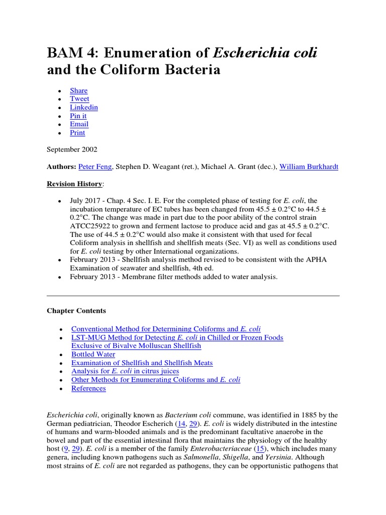 MPN | PDF | Escherichia Coli | Bottled Water