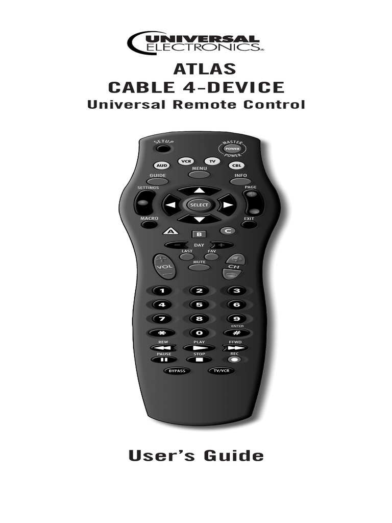 Atlas 4-DeVICE Control Remoto Universal | PDF | Videocassette Recorder ...
