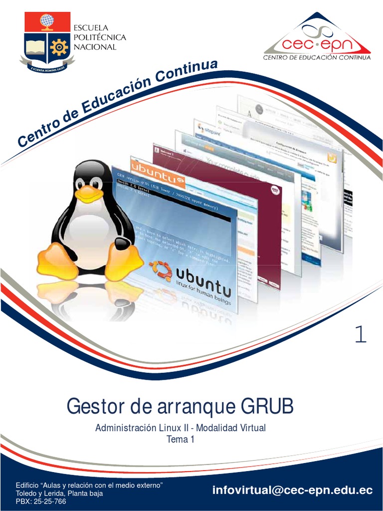 Tema 1 Gestor de Arranque GRUB | PDF | Arranque | Kernel (sistema ...