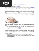 Panduan Layout Buku di Word | PDF