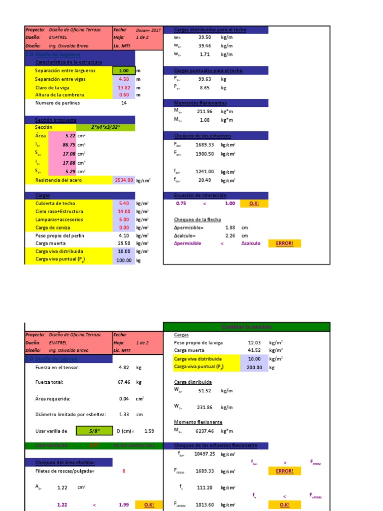 Diseño de Perlines | PDF | Carpintería | Carpintería
