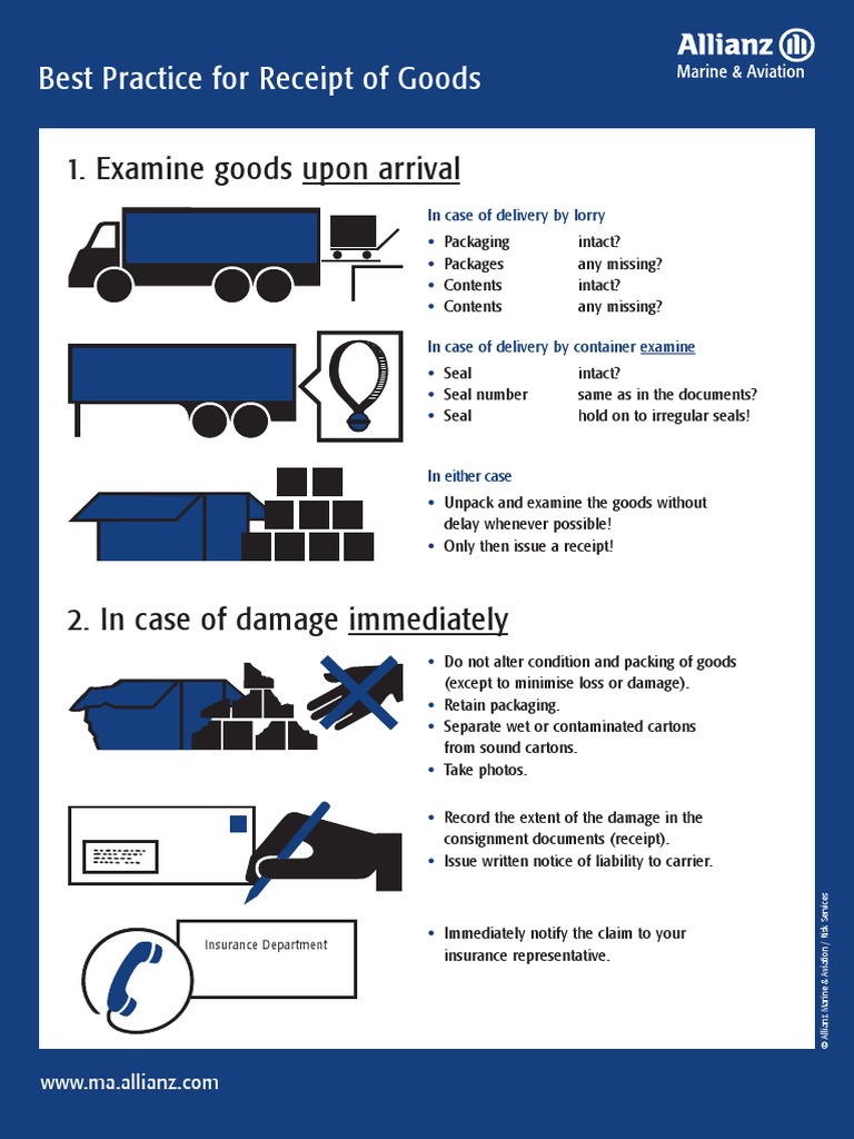 Receipt of Goods Checklist | PDF
