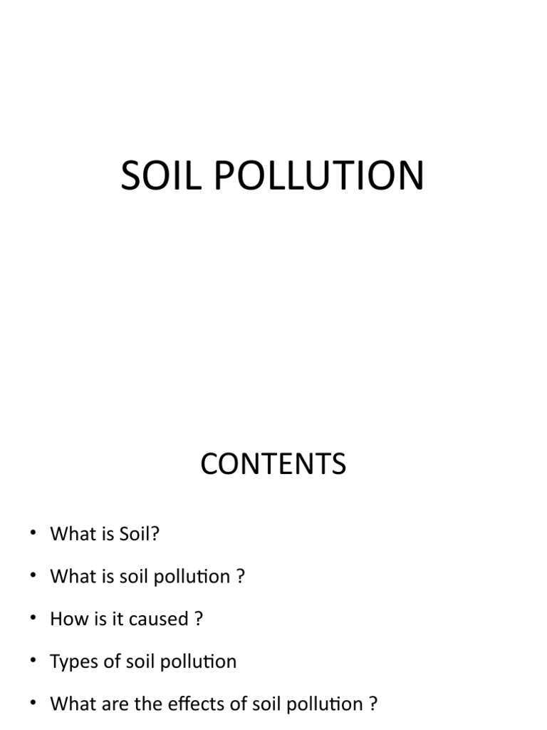 Soil Pollution | PDF | Water Pollution | Soil