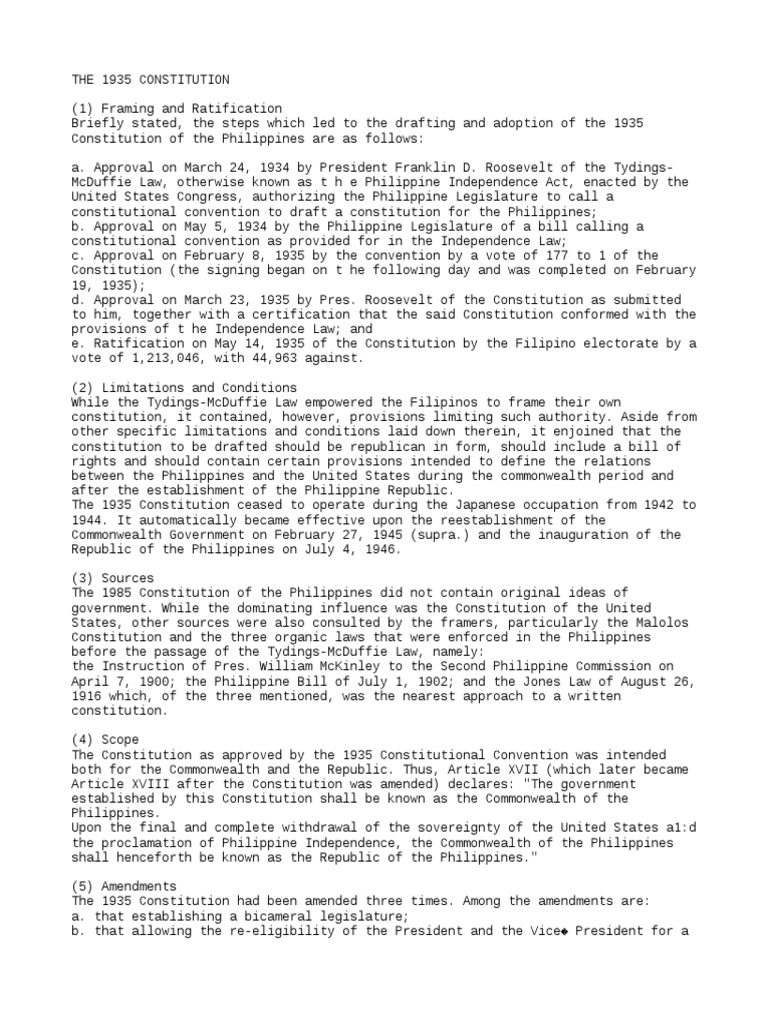 1935 Constitution | PDF | Document | Constitution