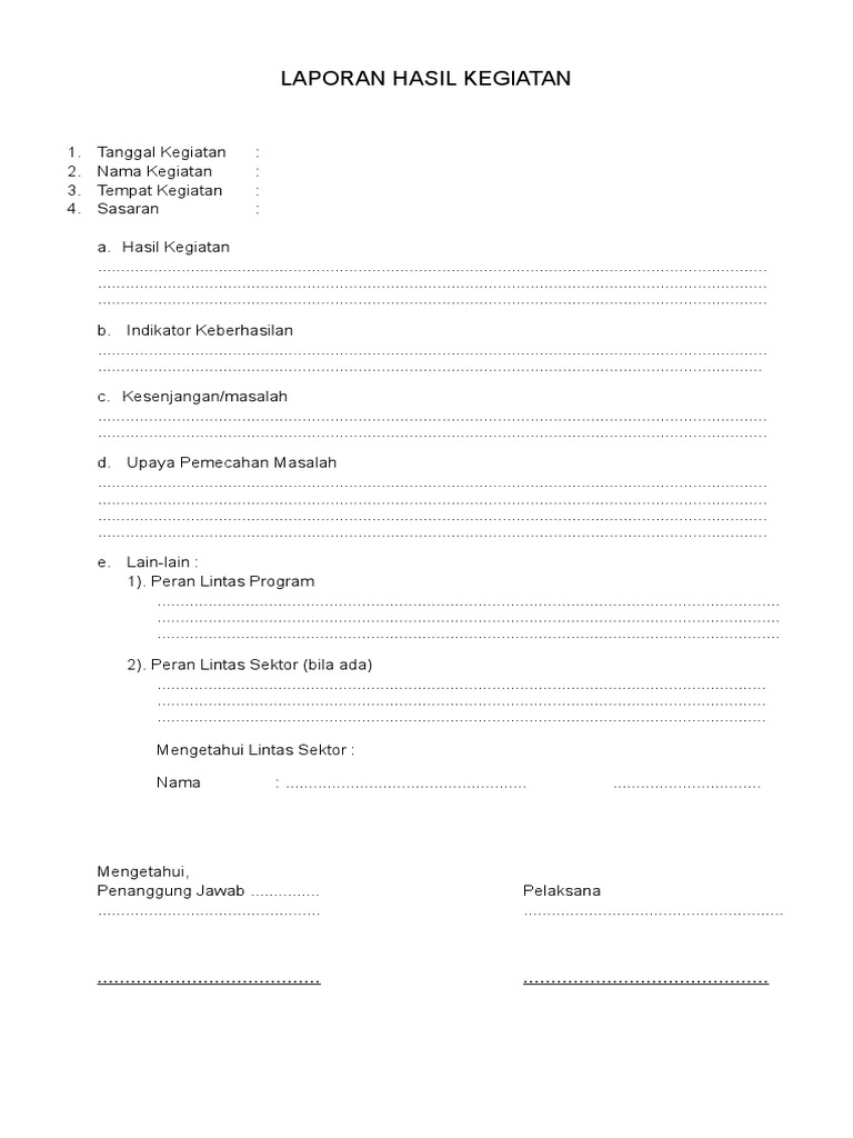 Contoh LHK | PDF | Seni | Teknologi & Rekayasa