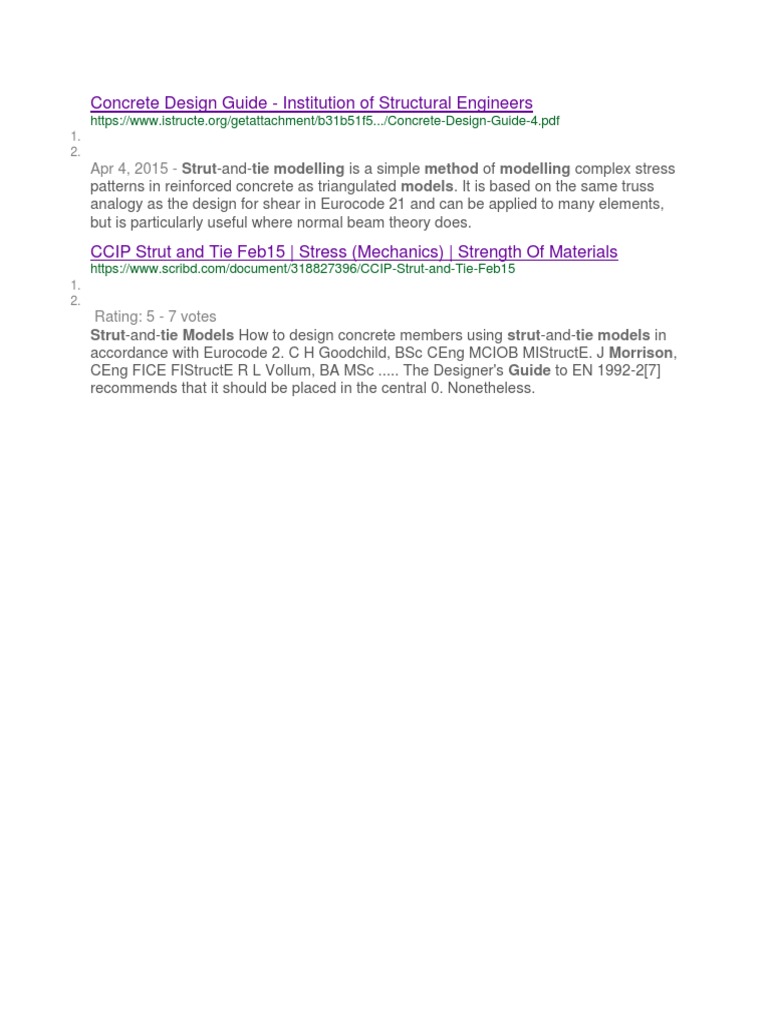 Concrete Design Guide - Institution of Structural Engineers: Strut Tie ...