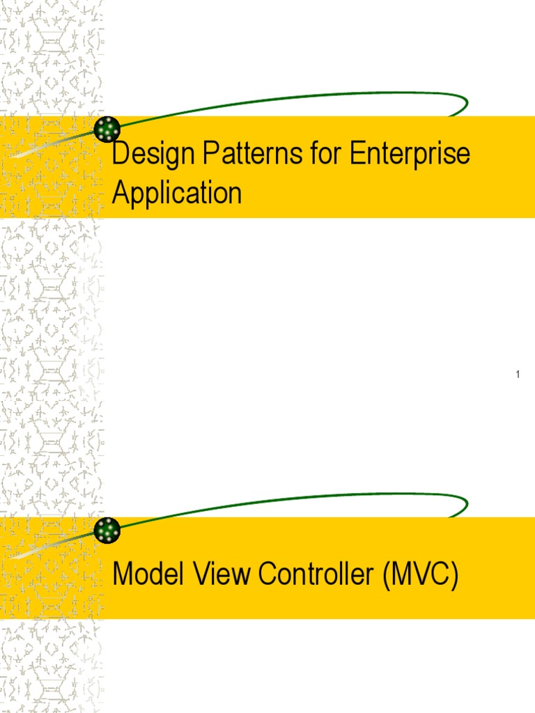 Design Patterns For Enterprise Application | PDF | Model–View–Controller | Java Server Pages
