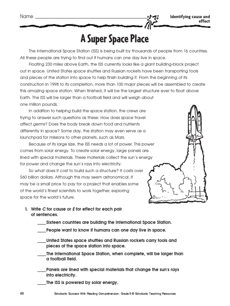 International Space Station Worksheets