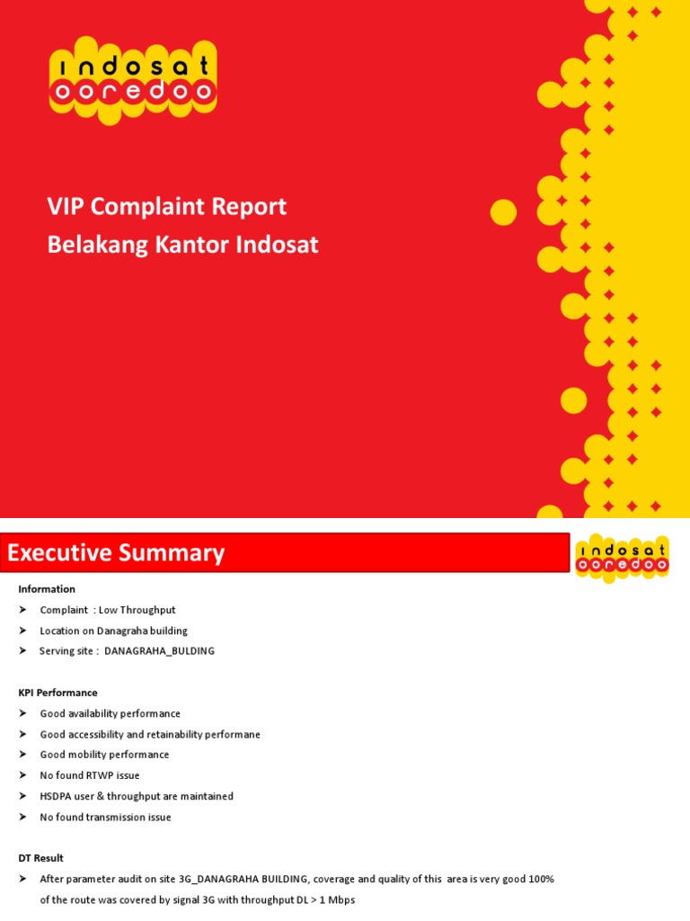 VIP Complaint at Danagraha Building | PDF | High Speed Packet Access | 3 G