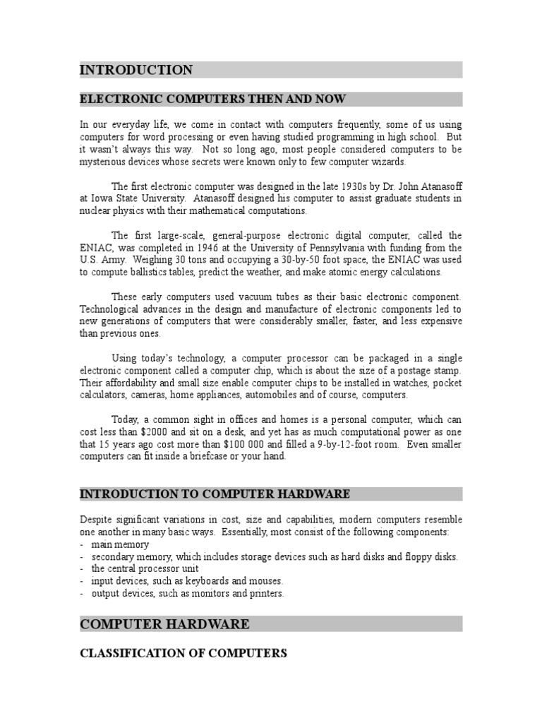 Electronic Computers Then and Now | Download Free PDF | Floppy Disk | Central Processing Unit