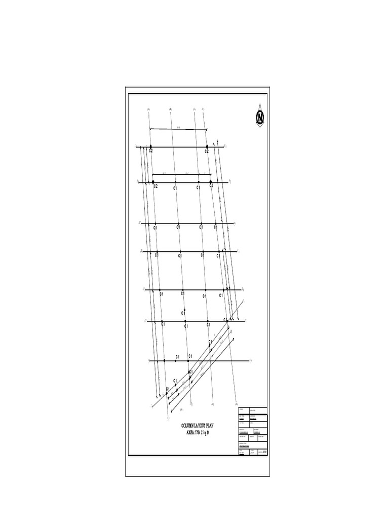 A B C D: Column Layout Plan AREA:5786.25sq - FT | PDF