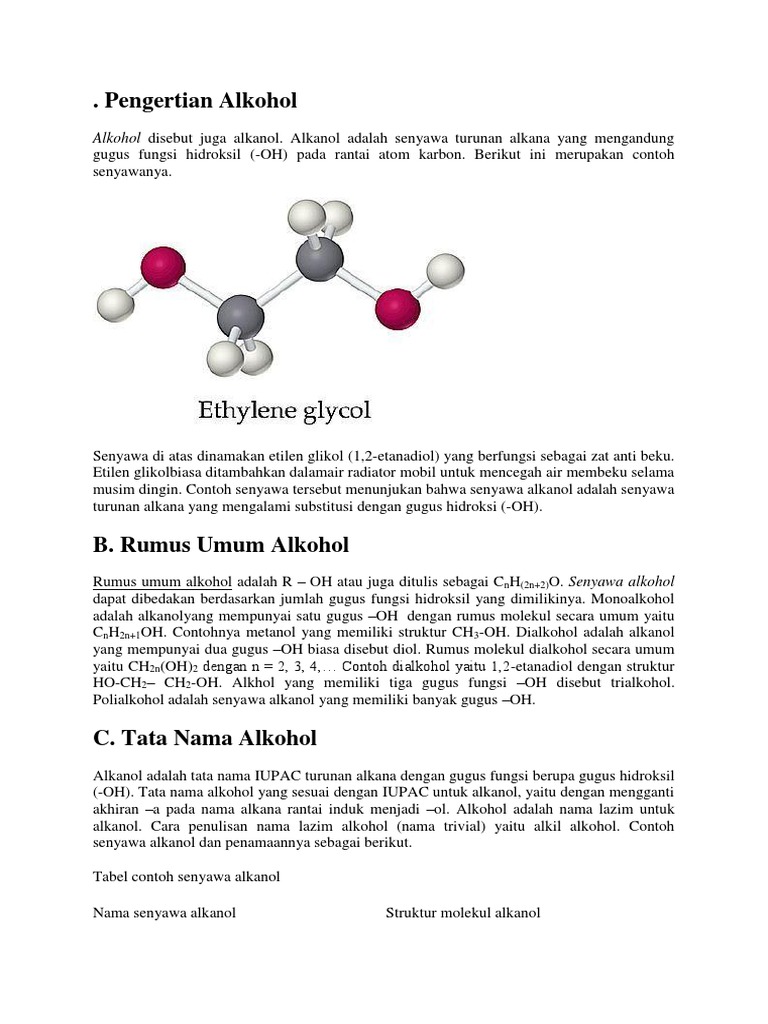 Gugus Fungsi Alkohol | PDF
