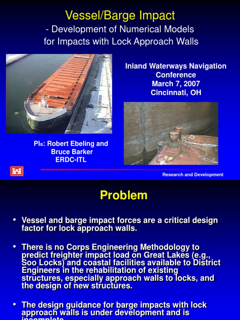 04-Barge Impacts at Locks - Barker | PDF | Buckling | Structural Load