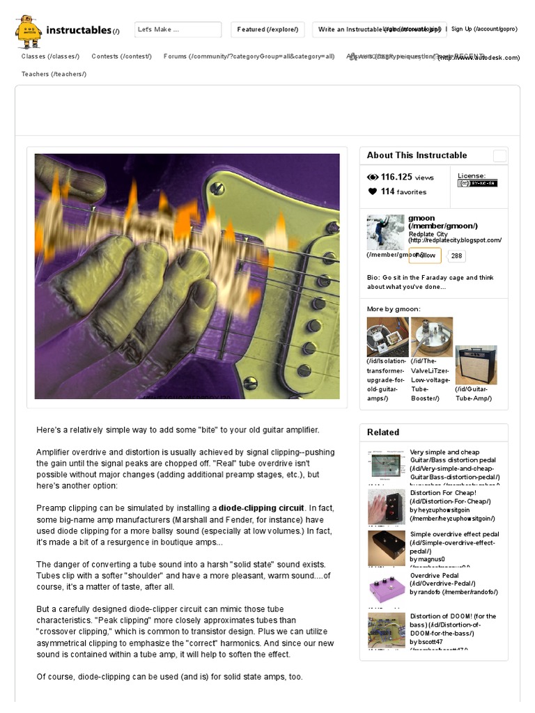 Add Diode-Clipping Distortion To Your Guitar Amp - 6 Steps (With ...