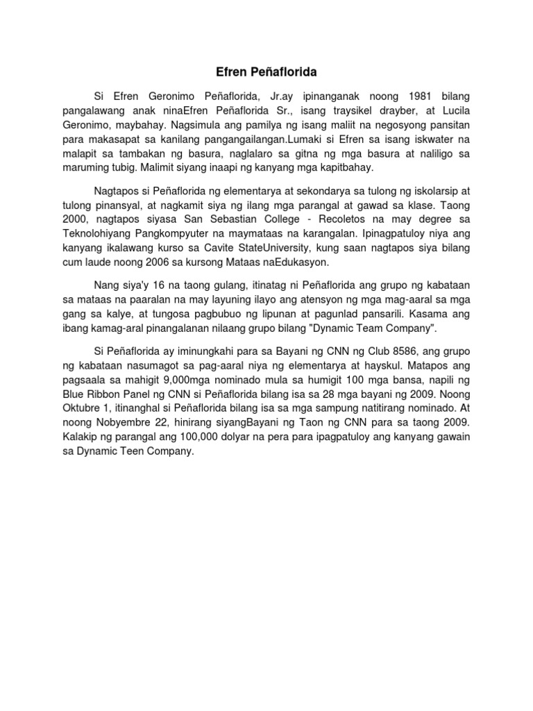 Efren Peñaflorida | PDF