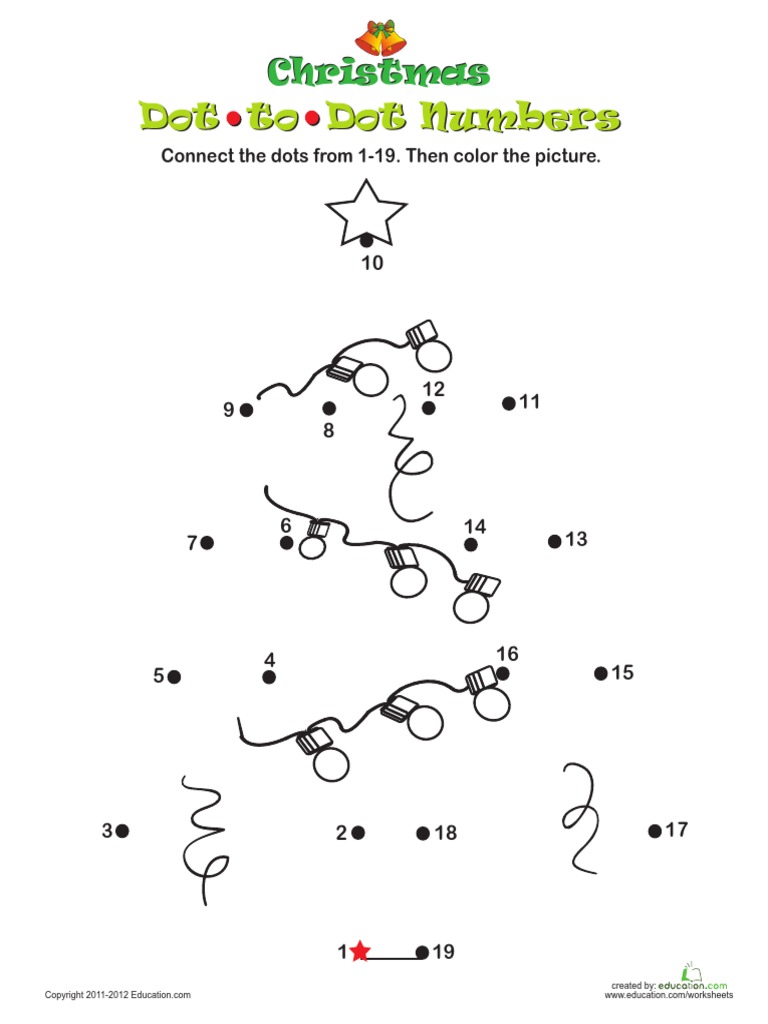 Christmas Tree Dot To Dot PDF | PDF