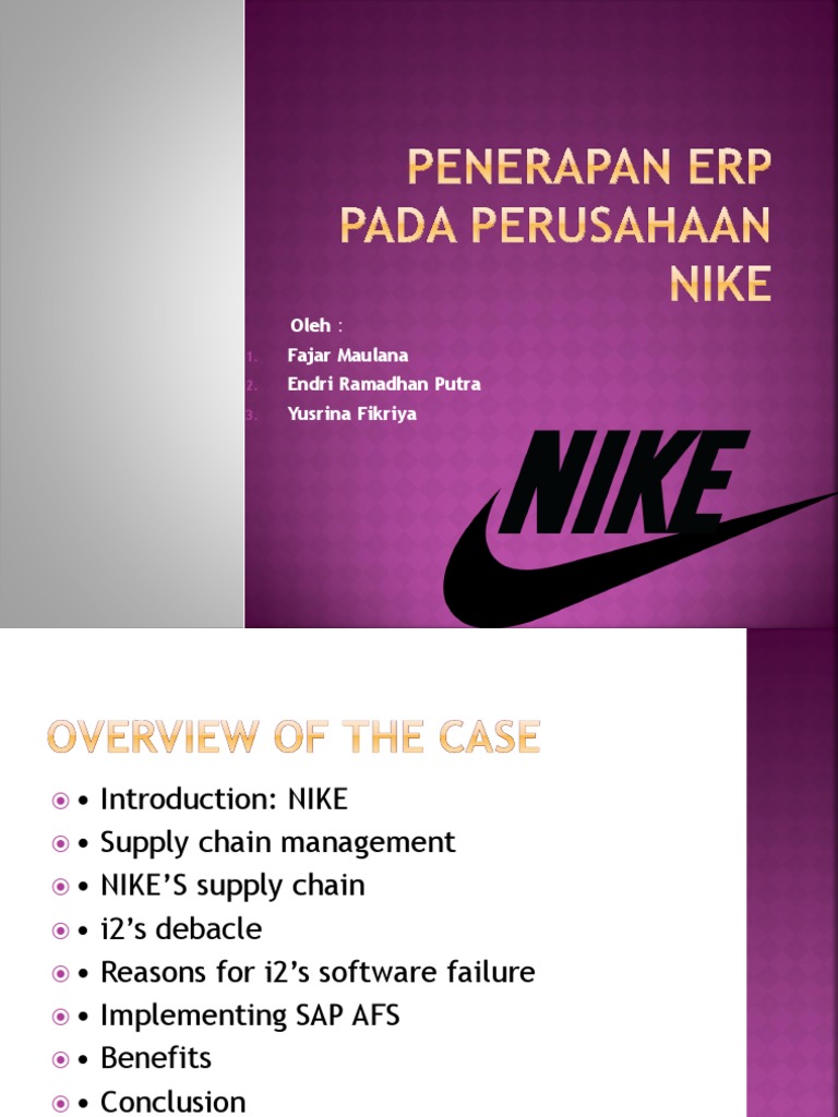 Penerapan ERP Pada Perusahaan NIKE | PDF
