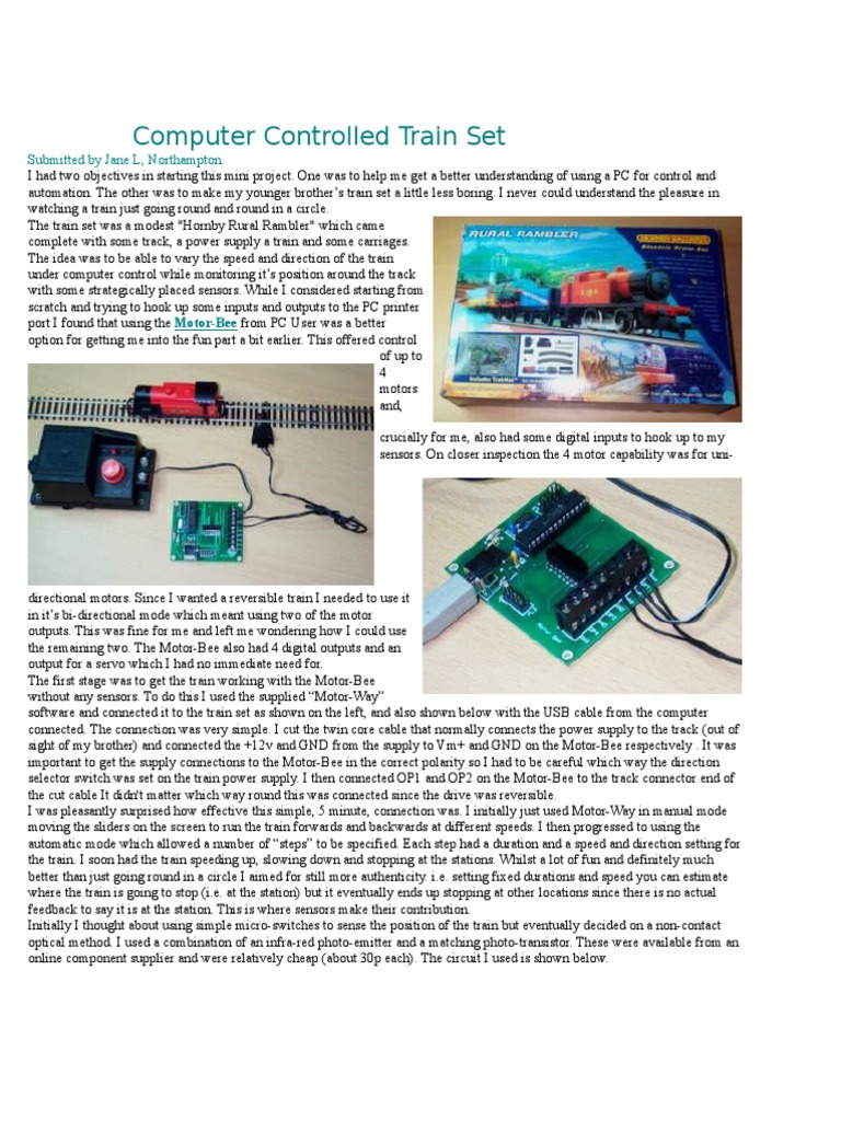 Computer Controlled Train Set | PDF | Servomechanism | Digital Technology