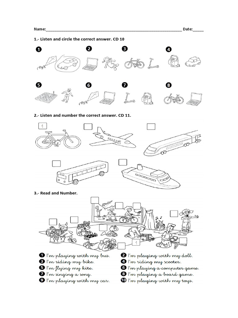 1.-Listen and Circle The Correct Answer. CD 10 | PDF