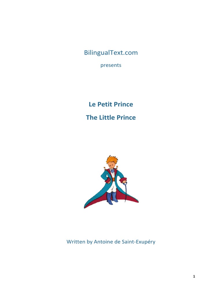 Le Petit Prince Bilingual Text | PDF | La nature | Science