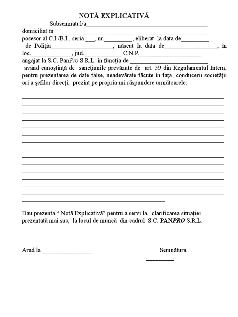 Nota Explicativa | PDF