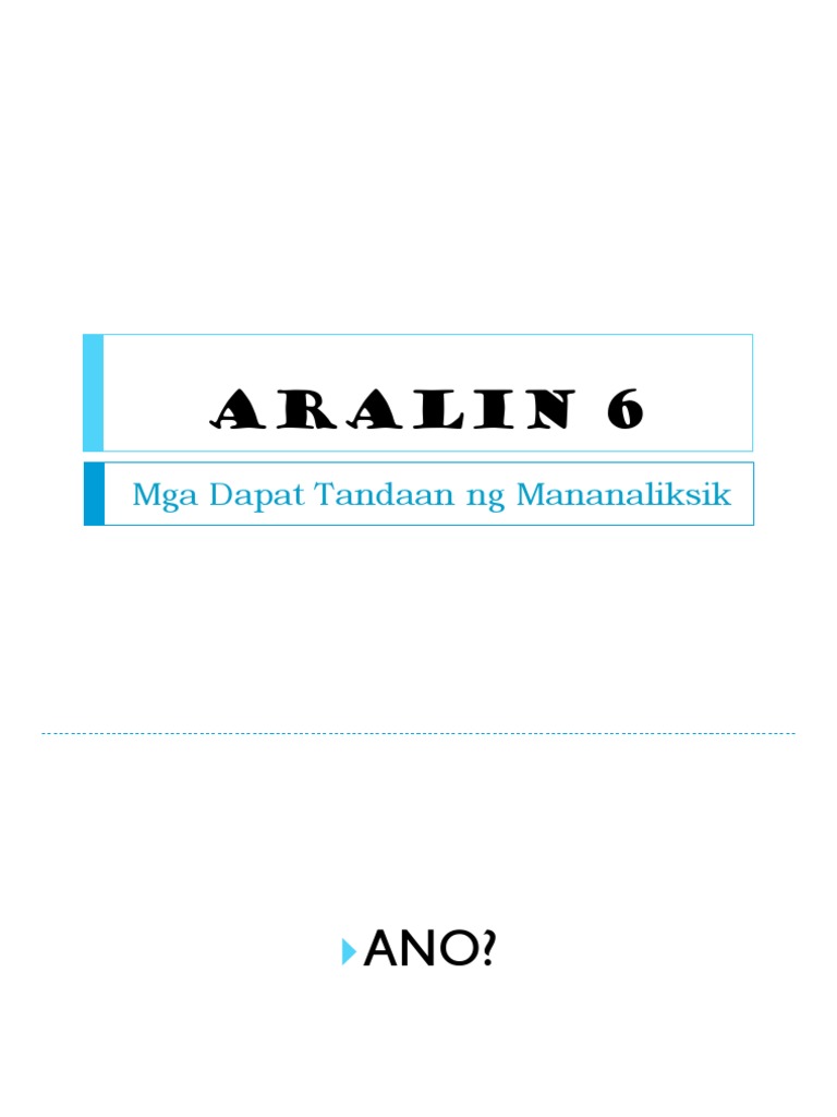 Aralin 6 | PDF