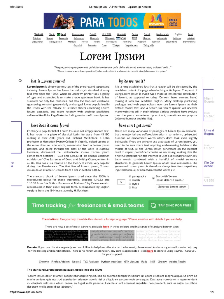 Lorem Ipsum - All The Facts | PDF