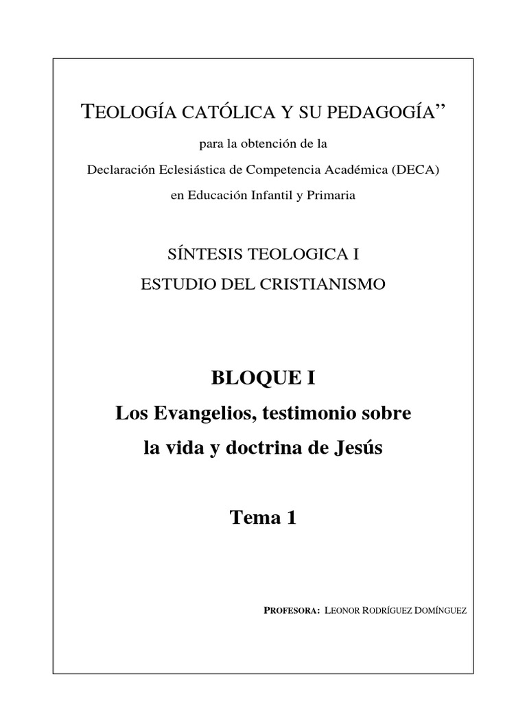 Tema 1 STM PDF | PDF | Templo en jerusalén | Jesús