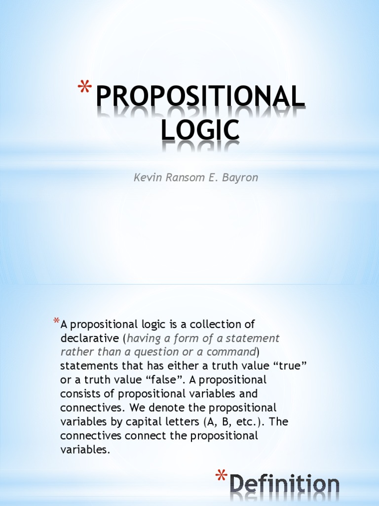 Propositional Logic Pdf Syntax Logic Formalism Deductive