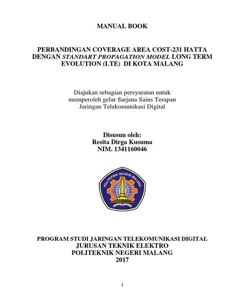 Perbandingan Model Propagasi LTE Malang | PDF