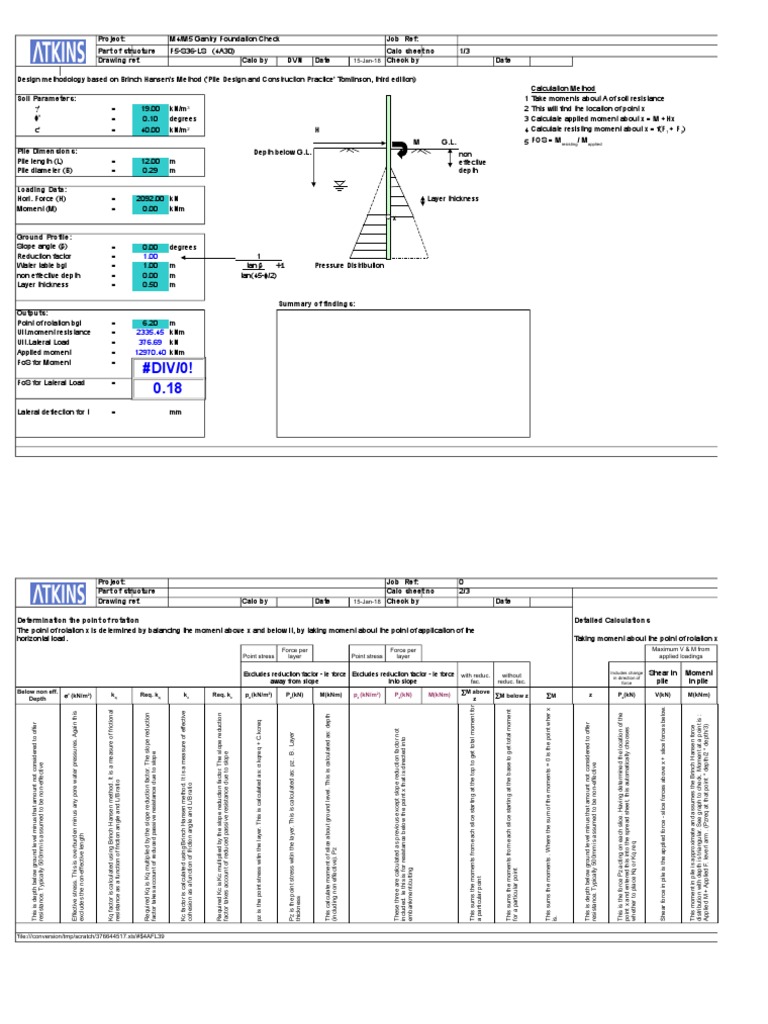 Brinch Hansen Lateral Capacity | PDF | Deep Foundation | Mechanics