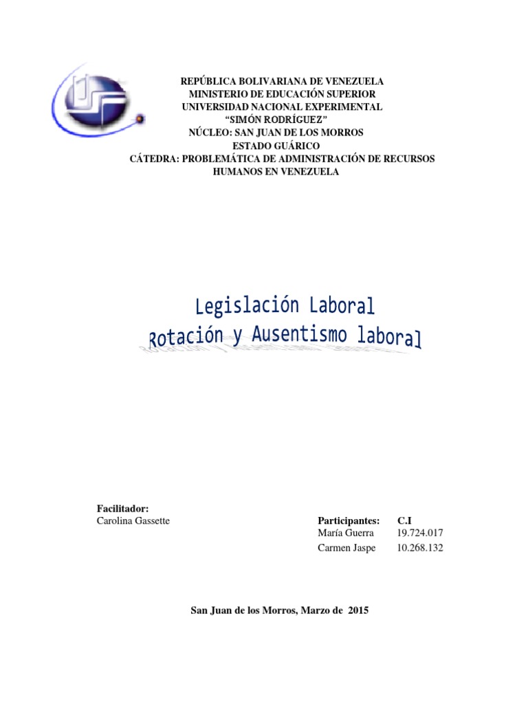 Informe Laboral | PDF | Derecho laboral | Venezuela