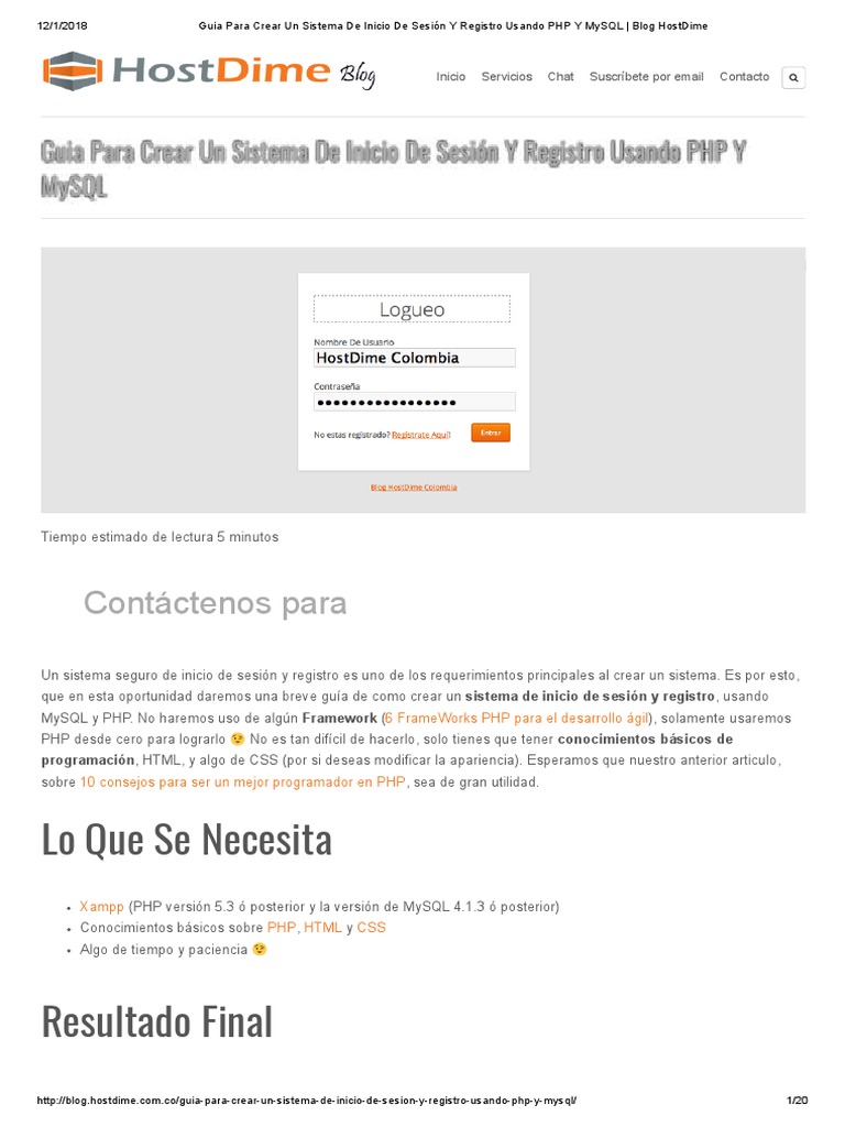 Crear Sistema de Inicio de Sesión en PHP | Php | Mi sql