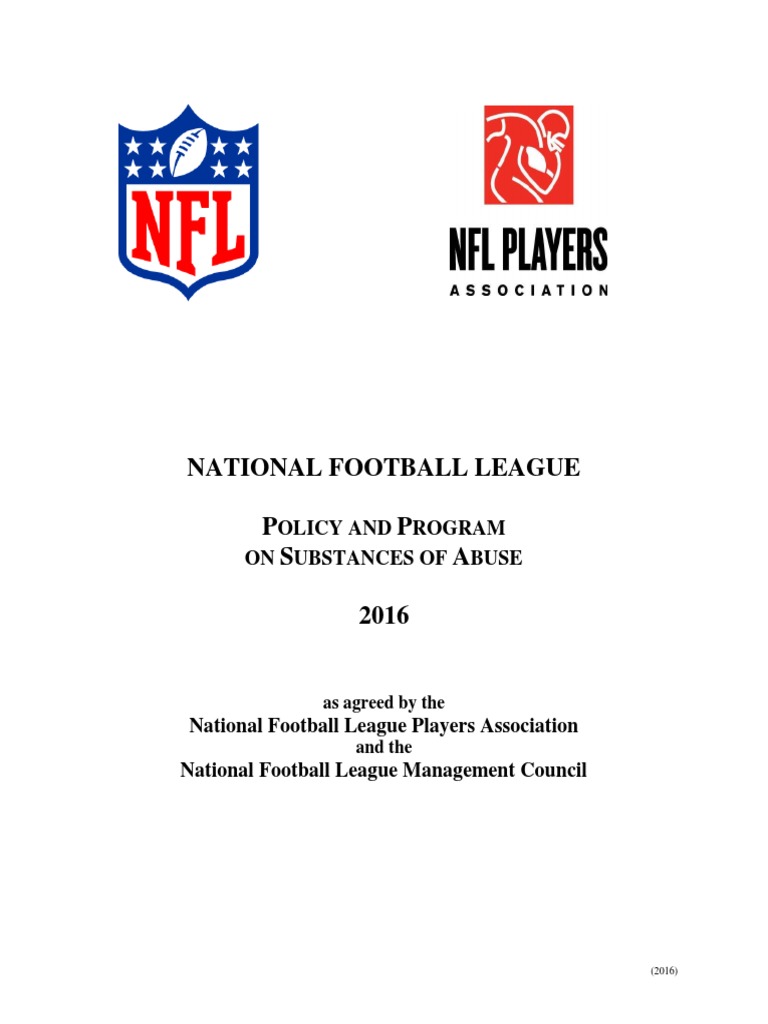2016 NFLPA Drug Policy | PDF | Substance Abuse | Confidentiality