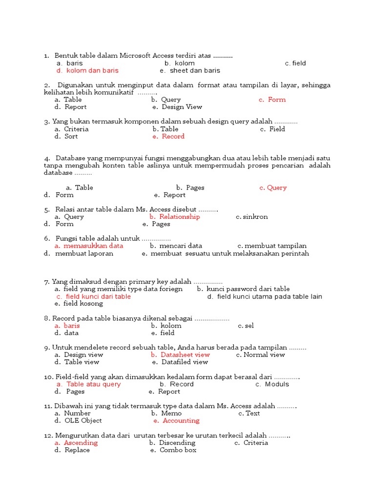 Soal Soal Database X RPL | PDF