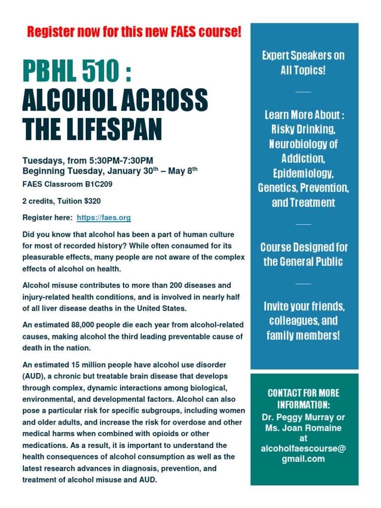 FAES Course Flyer | PDF | Alcoholism | Alcohol Abuse