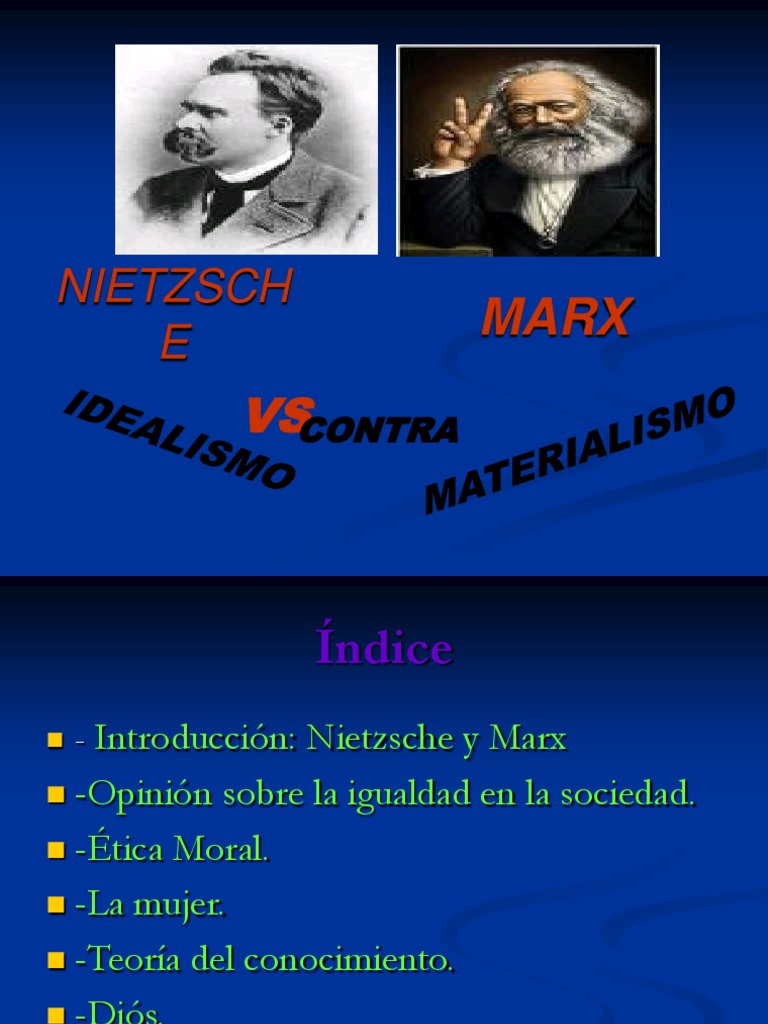 Nietzsche Vs Marx | PDF | Friedrich Nietzsche | Karl Marx