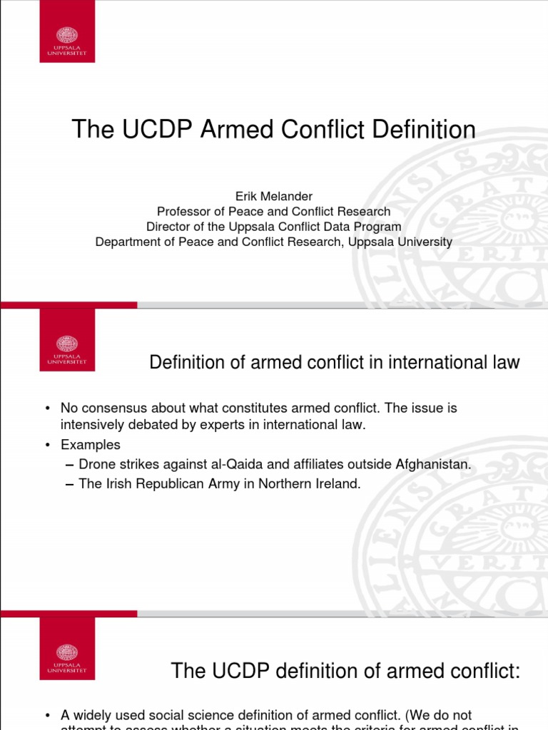 The UCDP Armed Conflict Definition | PDF | Conflicts | Warfare
