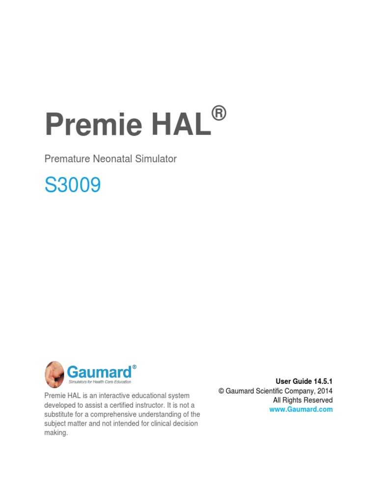 Premie HAL: Premature Neonatal Simulator | PDF | Cardiopulmonary ...