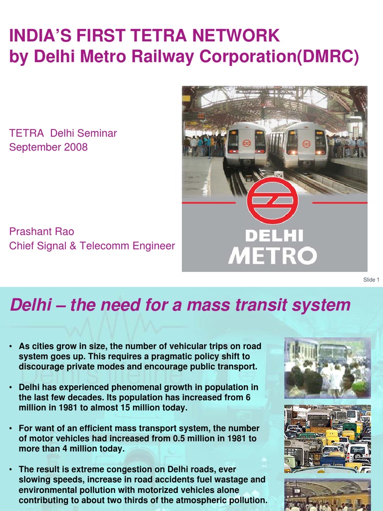DMRC TETRA Network Case Study | PDF | Public Transport | Radio