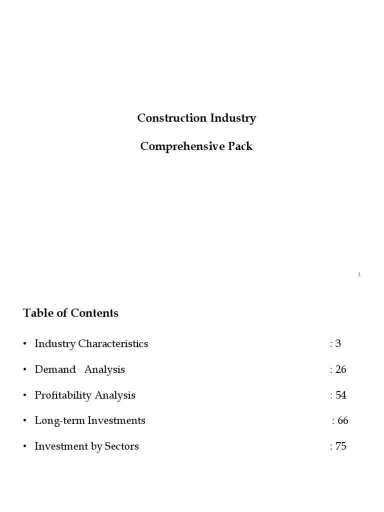 Construction Comprehensive Pack | PDF | Leverage (Finance) | Joint Venture