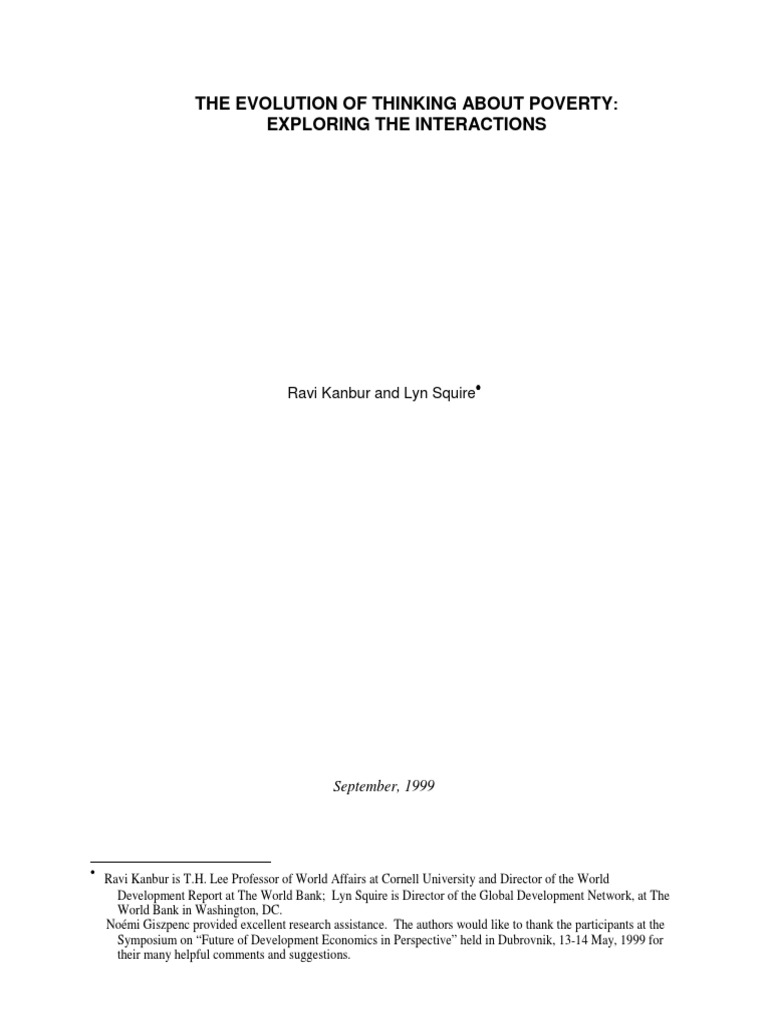 Evolution of Poverty | PDF | Poverty Threshold | Economic Inequality