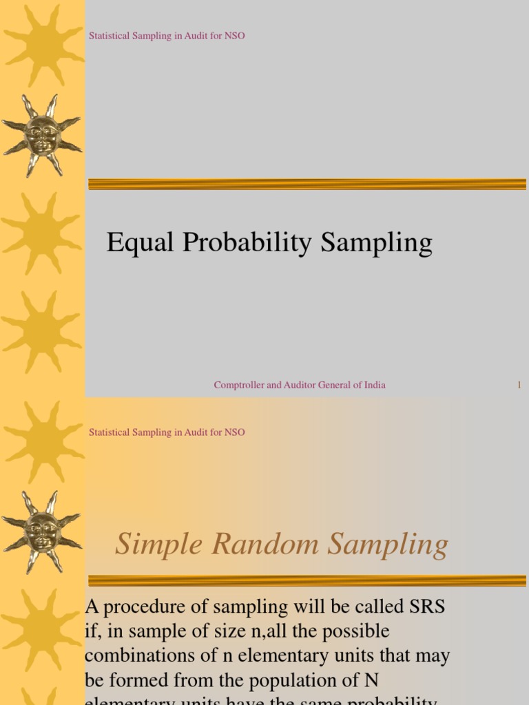 Equal Probability Sampling | PDF | Sampling (Statistics) | Mean