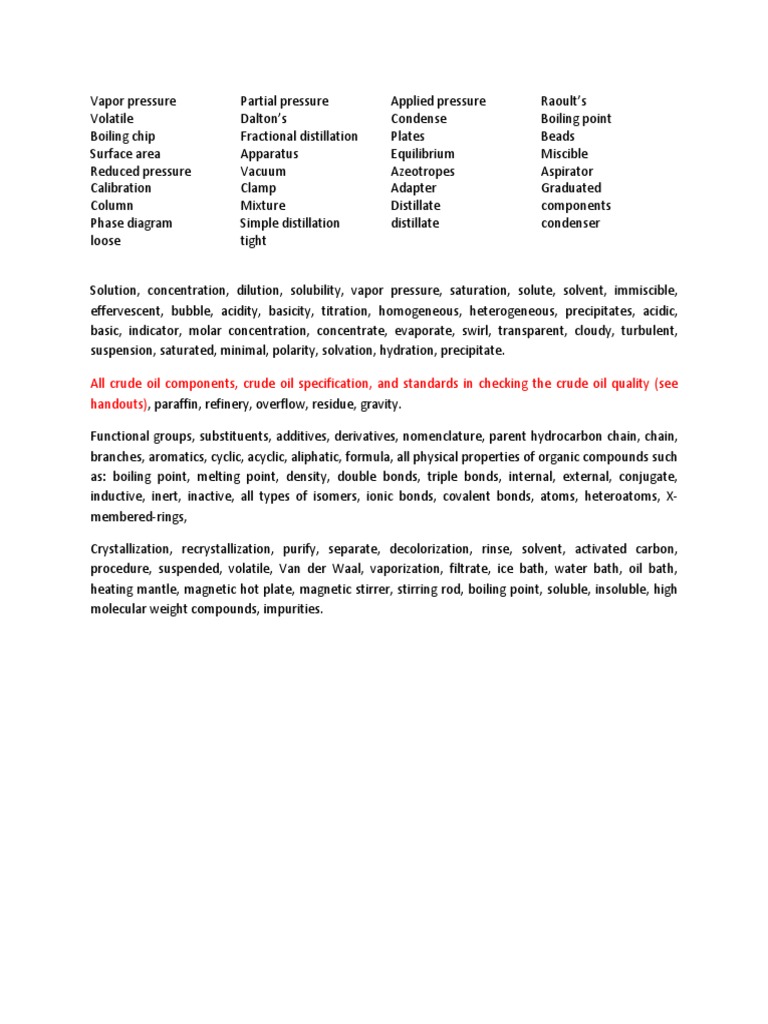 Key Words PDF | PDF | Distillation | Solubility