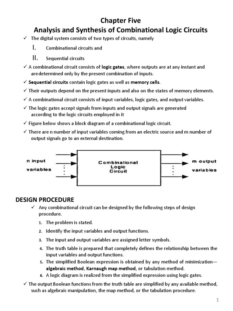Digital LOGIC DESIGN Chapter 5,6,7 | PDF | Logic Gate | Digital Electronics