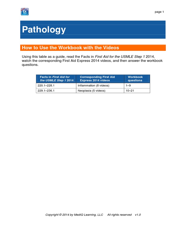 Pathology: How To Use The Workbook With The Videos | PDF | Neoplasms ...