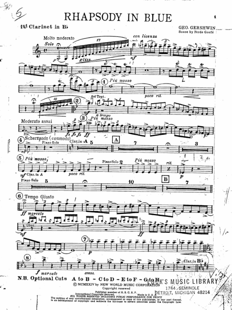 Rhapsody in Blue PDF | PDF