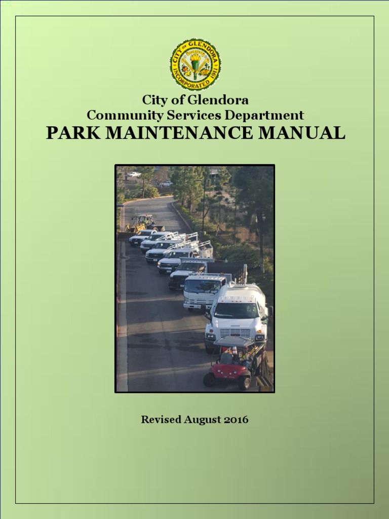 Park Maintenance Manual - City of Glendora, 2016 | PDF | Public Toilet ...