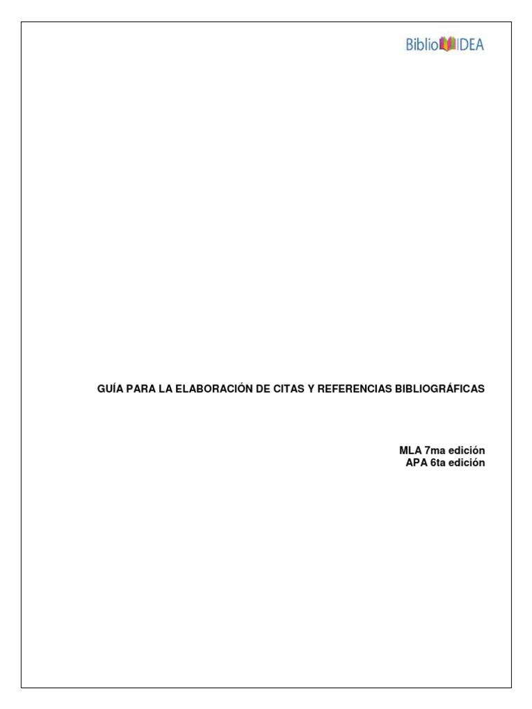 Normas Apa y Mla | PDF | Comillas | Red mundial