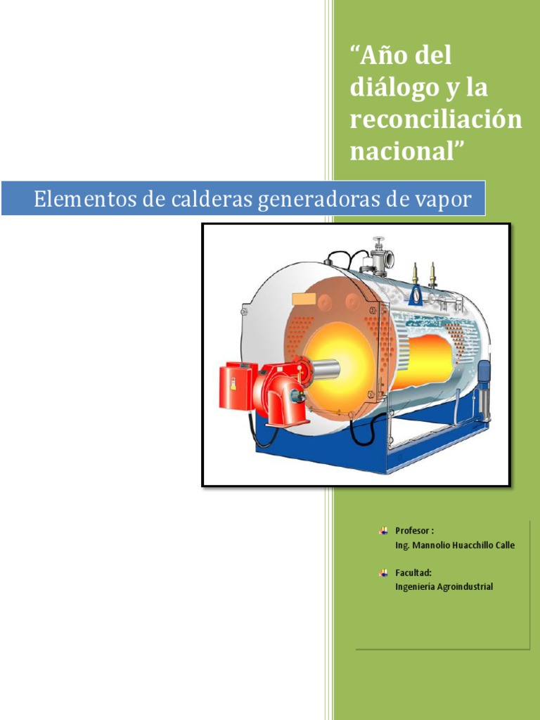 Elementos de Calderas Generadoras de Vapor | PDF | Hogar | Caldera